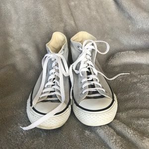 Converse | Shoes | Light Grey Converse Hightop | Poshmark